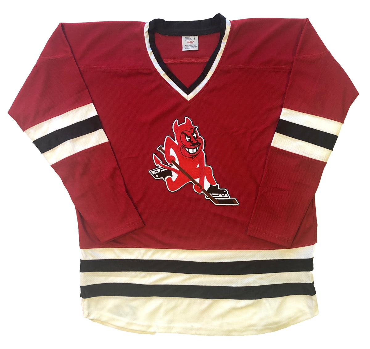 Custom Hockey Jerseys with Skating Devil Twill Logo – Tally Hockey Jerseys
