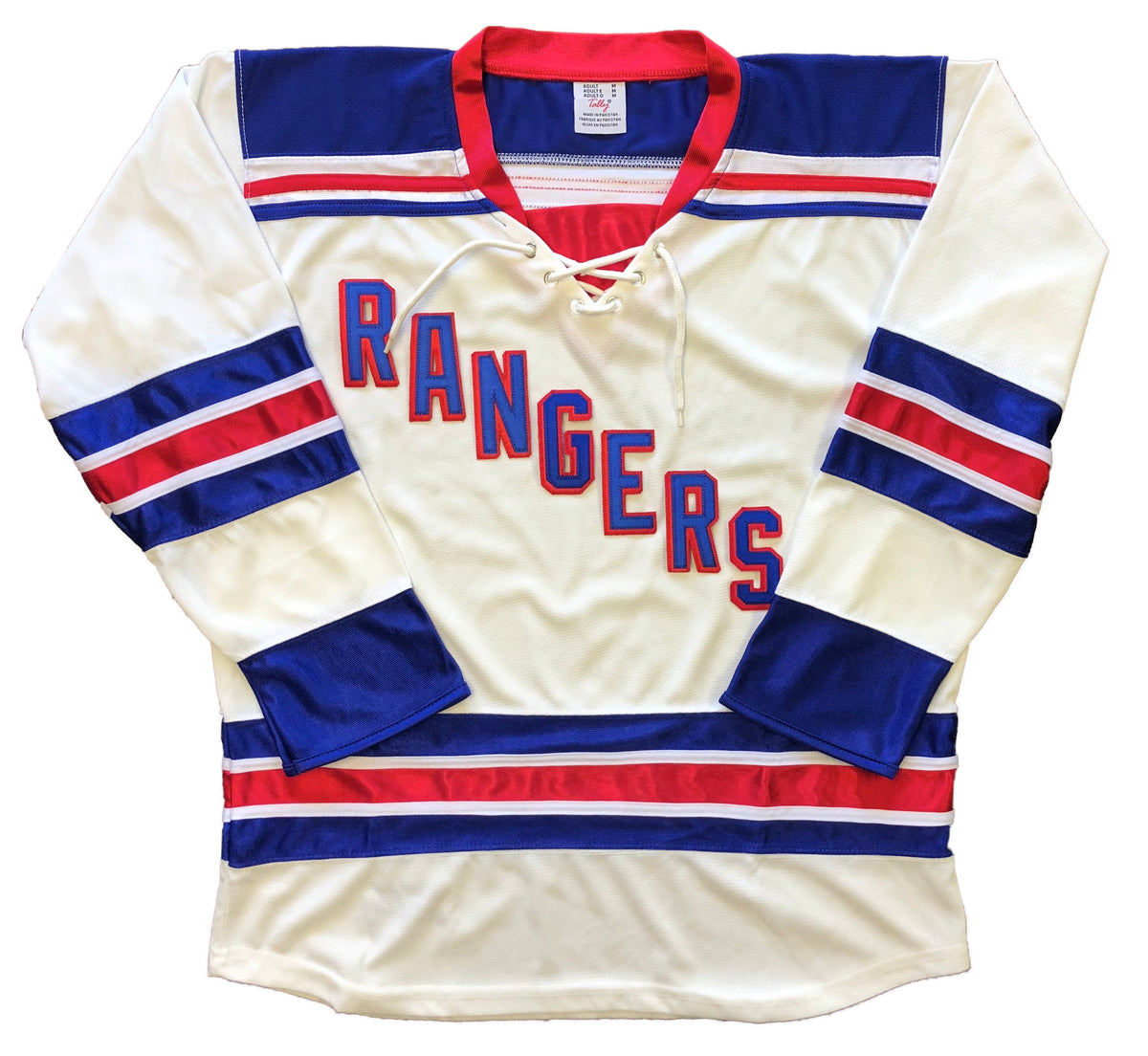 Custom Hockey Jerseys with Rangers in Twill Letters – Tally Hockey Jerseys